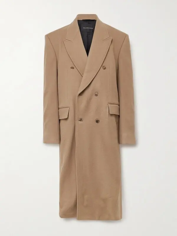 Balenciaga Oversized Double-breasted Wool-felt Coat