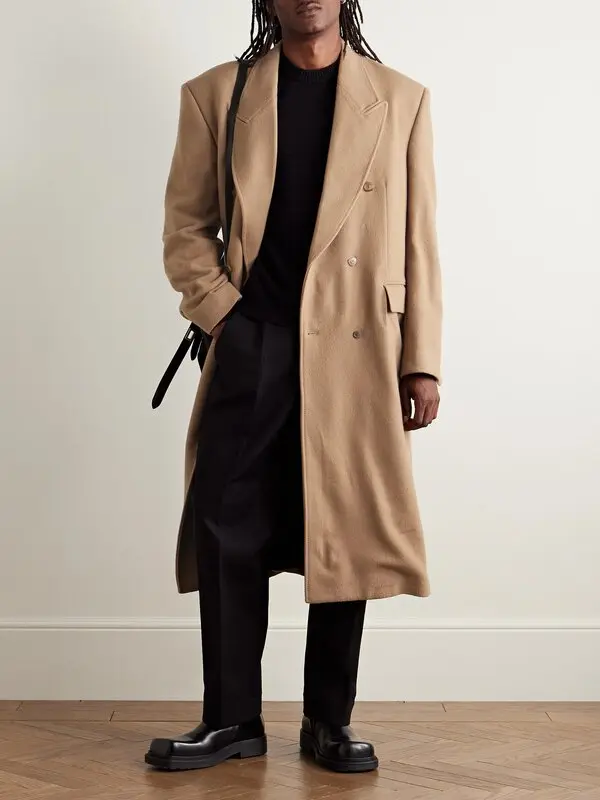 Balenciaga Oversized Double-breasted Wool-felt Coat