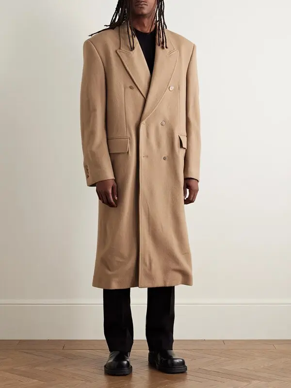 Balenciaga Oversized Double-breasted Wool-felt Coat