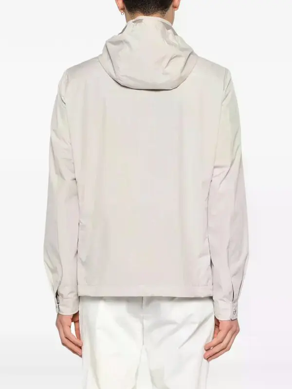 MOORER Hooded Pocket Jacket - Neutrals