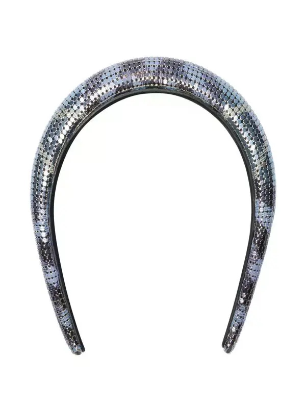 Burberry Check Mesh Headband - Silver