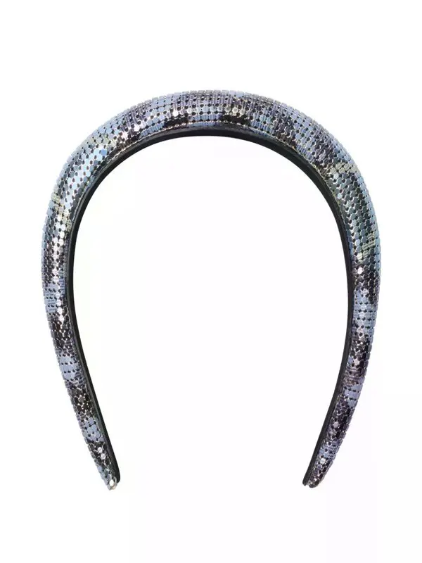 Burberry Check Mesh Headband - Silver