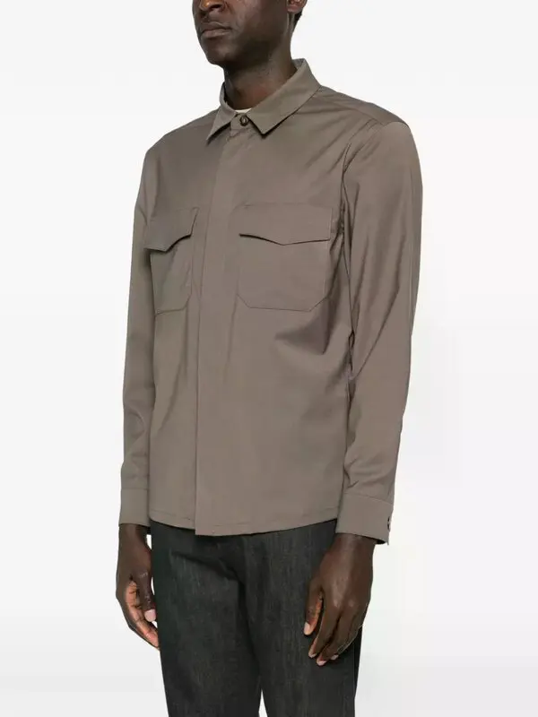 Canali Pocket Shirt - Brown