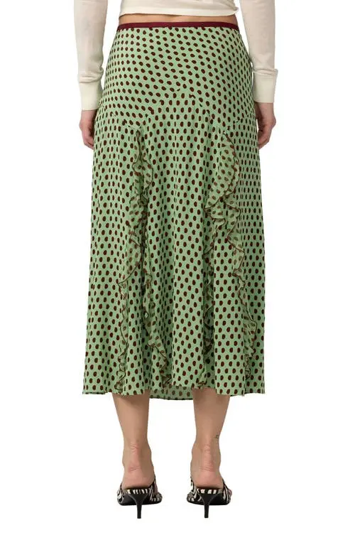 Diane Von Furstenberg Polka Dot Midi Skirt
