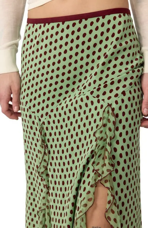 Diane Von Furstenberg Polka Dot Midi Skirt