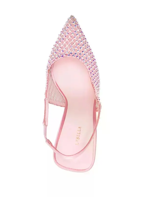 LE SILLA Gilda 100mm Crystal-embellished Pumps - Pink