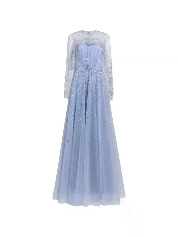 Jenny Packham Oliver Beaded-appliqué Maxi Dress