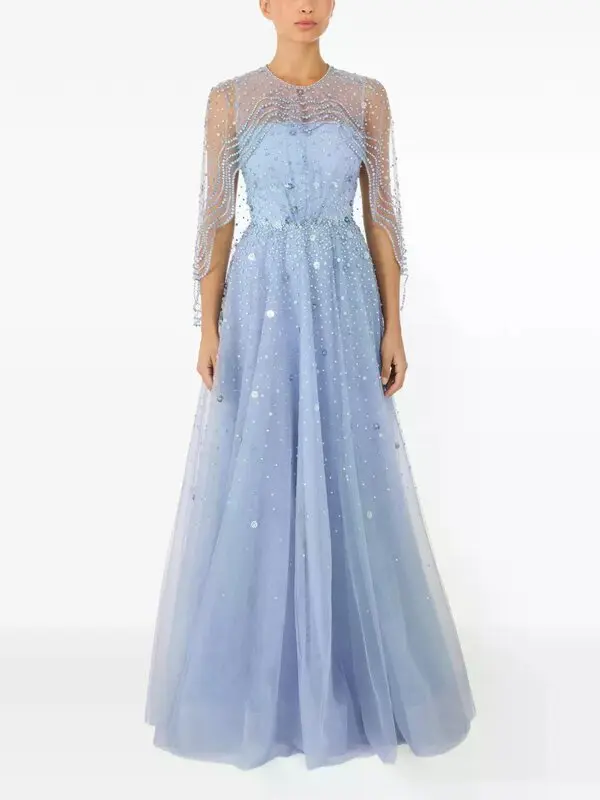 Jenny Packham Oliver Beaded-appliqué Maxi Dress
