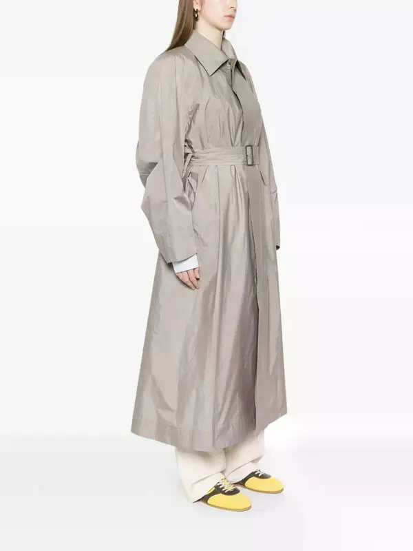 Issey Miyake Belted Long Sleeve Coat