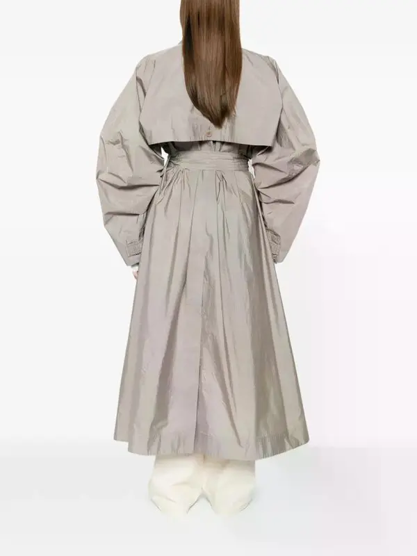 Issey Miyake Belted Long Sleeve Coat