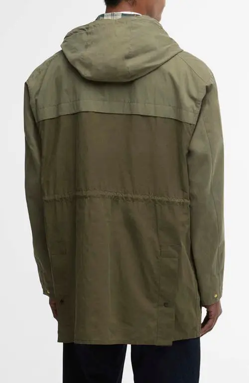 Barbour Icons Durham Waterproof Hooded Raincoat - Fern
