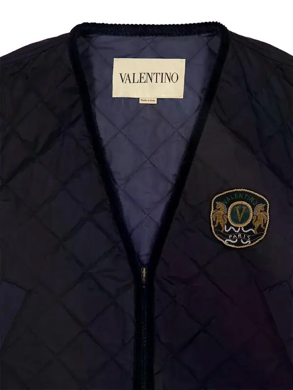Valentino Garavani Quilted Patched Gilet - Blue