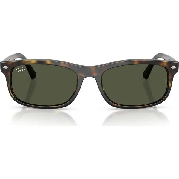 Ray-ban 57mm Rectangular Sunglasses - Havana/green