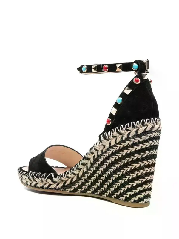 Valentino Garavani Rockstud Double Wedge Sandals