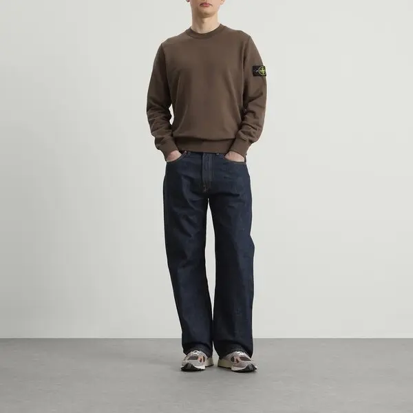 Stone Island Organic Cotton Fleece Sweatshirt