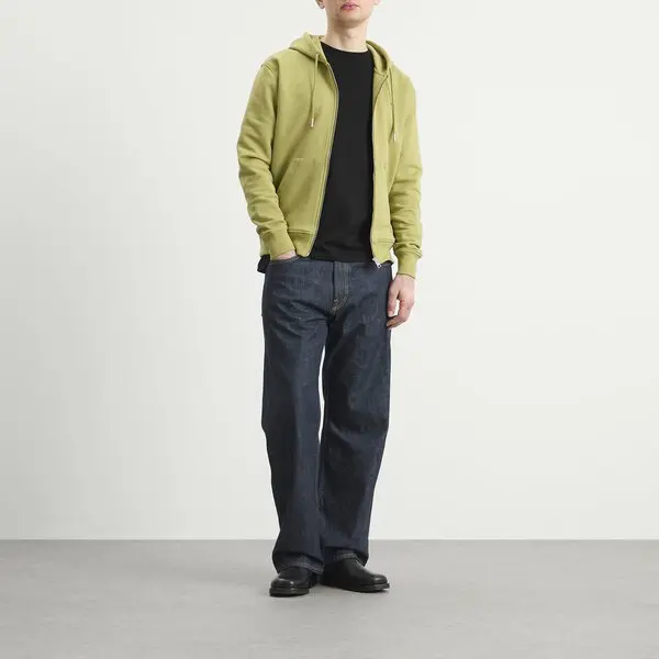 AMI Paris Contrasted De Coeur Hoodie - Matcha