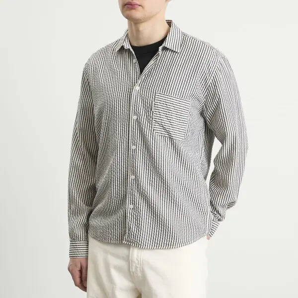 You Must Create Seersucker Stripe Curtis Shirt - Multi