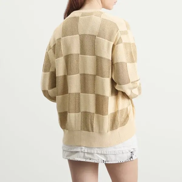Toga Checkered Knit Cardigan