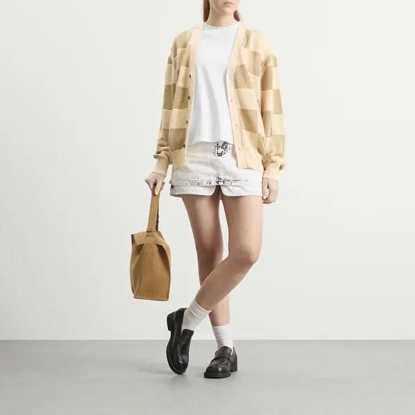 Toga Checkered Knit Cardigan