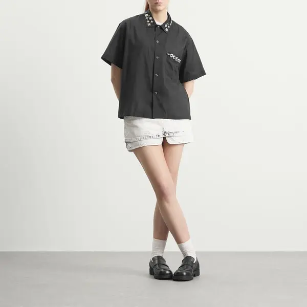Toga Plain Weave Metal Short Sleeve Shirt