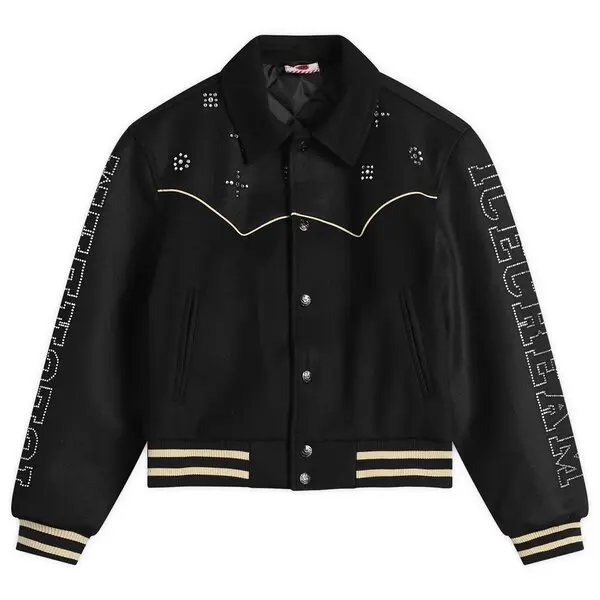 ICECREAM Western Crystal Varsity Jacket