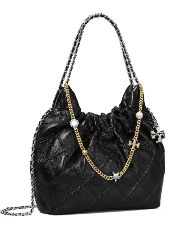 Tory Burch Fleming Distressed Mini Hobo Bag