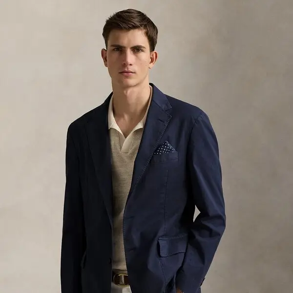 Ralph Lauren Polo Soft Tailored Stretch Cotton Jacket - Newport Navy