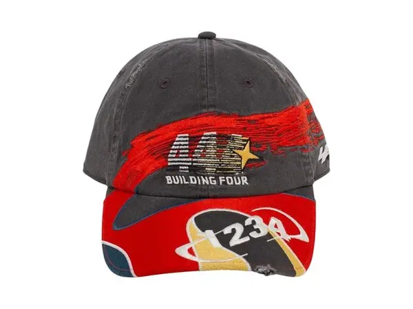 BLDG4 The Fours Baseball Cap - Charcoal Art