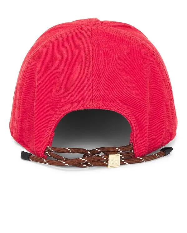 Miu Miu Washed Denim Baseball Hat - Rosso & Tabacco