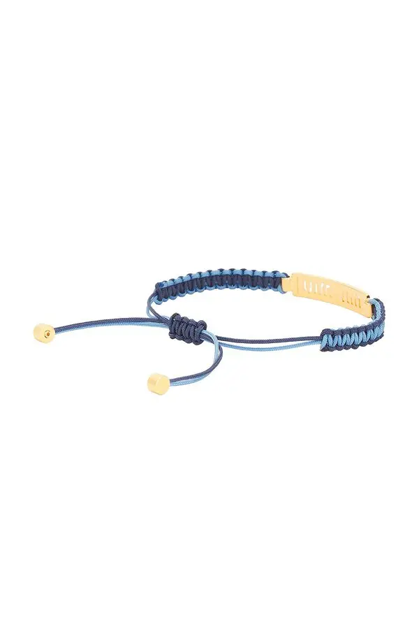 Miu Miu Logo Scooby Bracelet In Multi - Oro, Celeste, & Blu