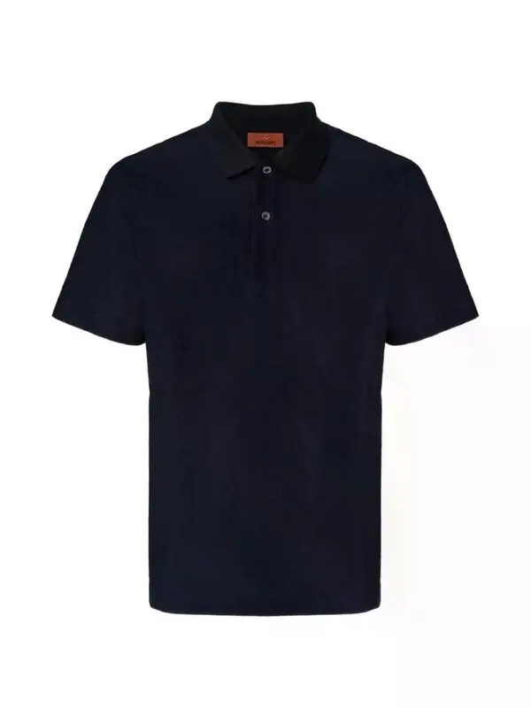 Missoni Jacquard Cotton Polo Shirt With Tone-on-tone Zigzag Design