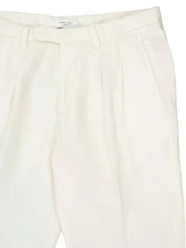 Boglioli Linen Straight Trousers