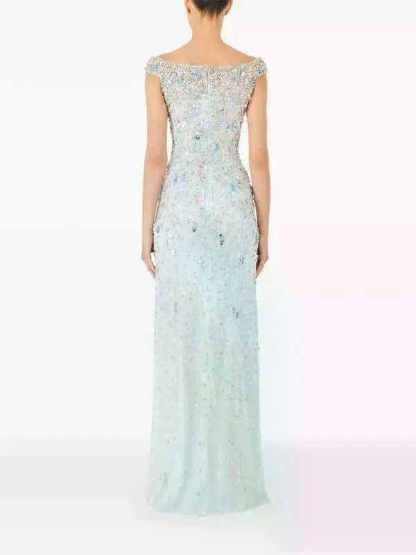 Jenny Packham Jessie Beaded Gown - Blue