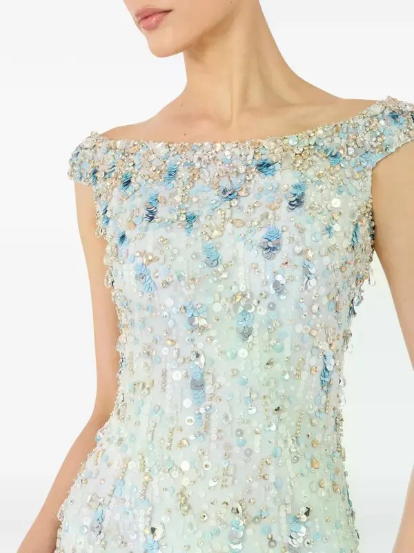 Jenny Packham Jessie Beaded Gown - Blue