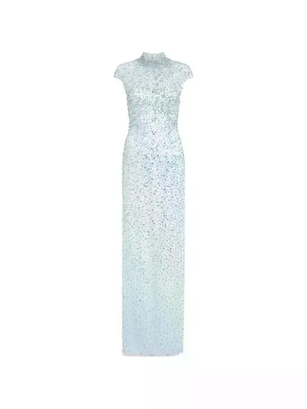 Jenny Packham Treasure Beaded Maxi Dress - Blue
