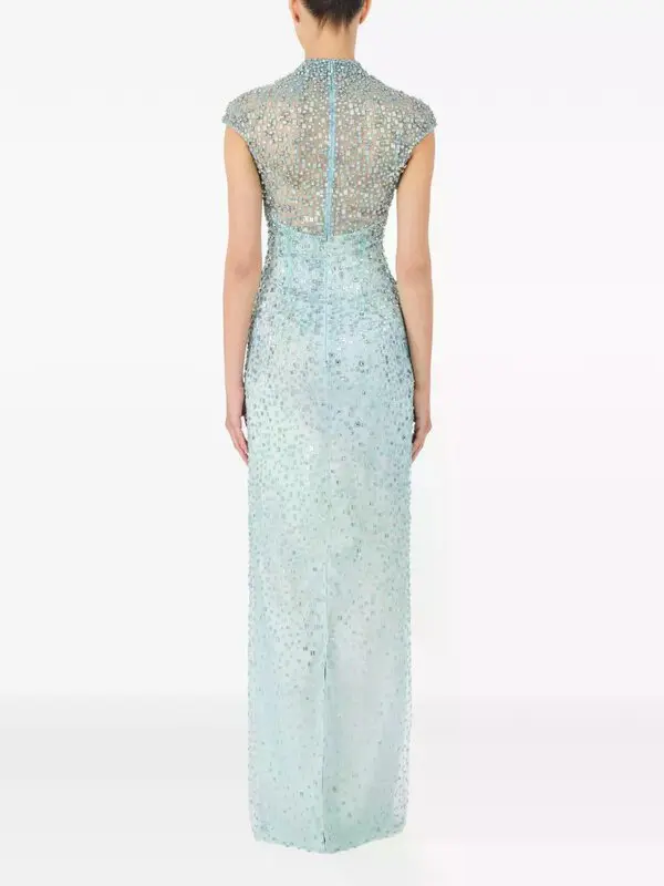 Jenny Packham Treasure Beaded Maxi Dress - Blue