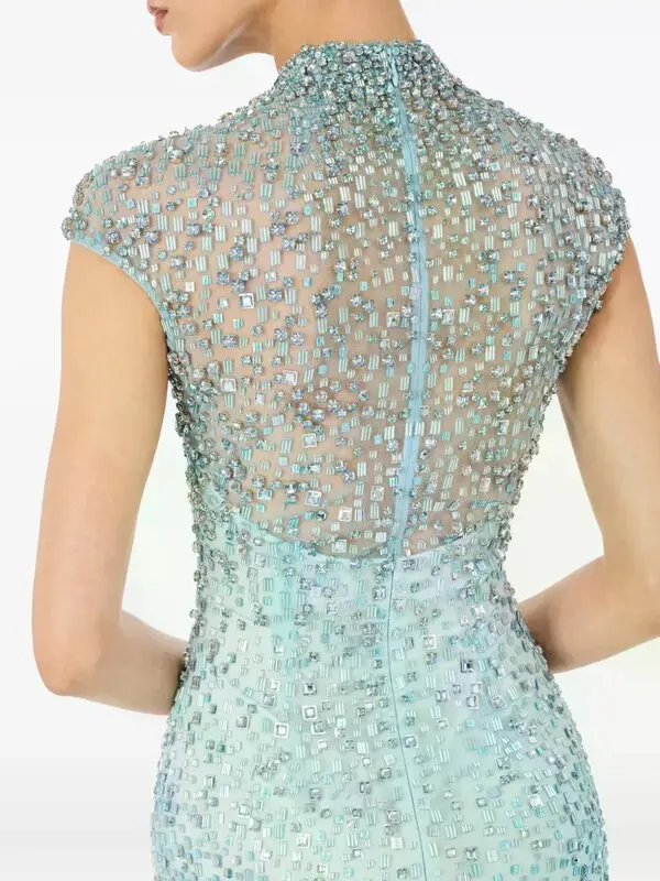 Jenny Packham Treasure Beaded Maxi Dress - Blue