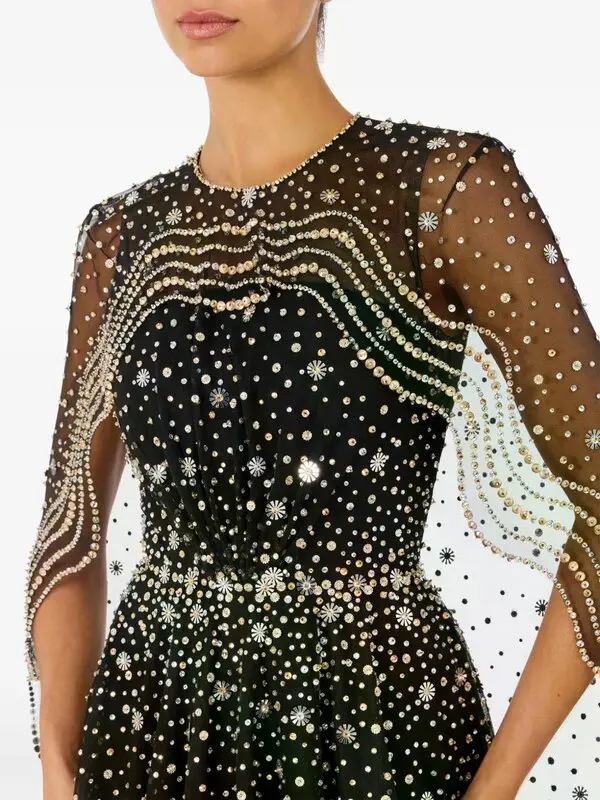 Jenny Packham Beaded-embellished Maxi Dress - Black
