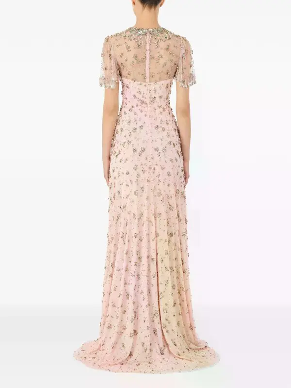Jenny Packham Beaded Maxi Dress - Pink