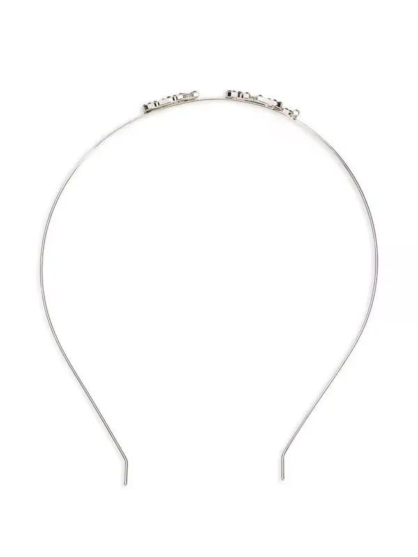 Red Valentino Lettering Headband - Silver
