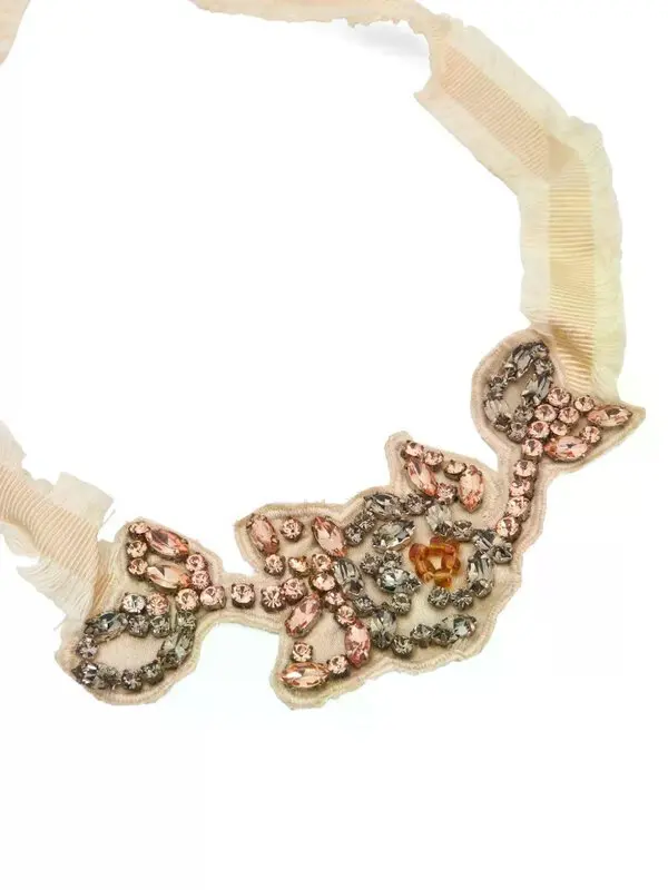 Red Valentino Embellished Ruffled Necklace