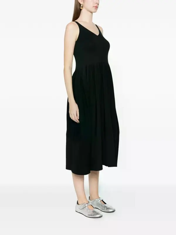 CFCL Rivulet V-neck Midi Dress - Black