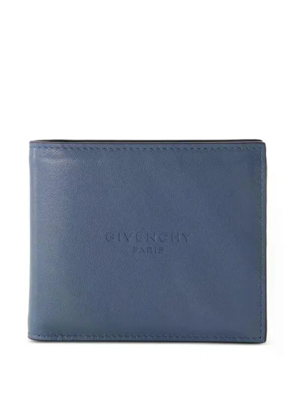 Givenchy Embossed Logo Flap Wallet - Blue