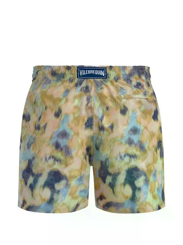 Vilebrequin X Maison Bucol Blurred Nymphea Swim Shorts - Blue