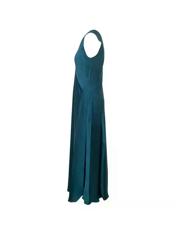 Michael Kors Satin V-neck Midi Dress