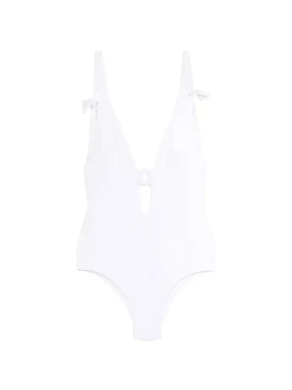 FISICO Ring-detail One-piece Swimsuit - White