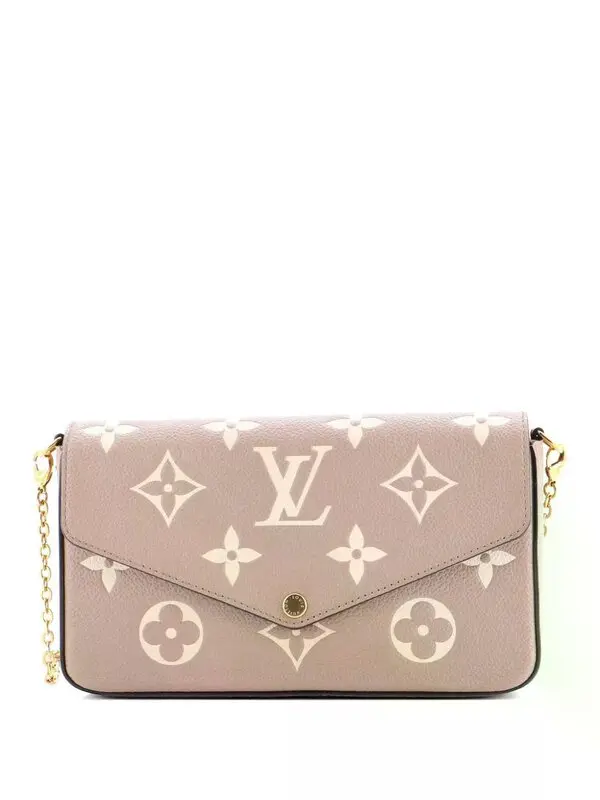 LOUIS VUITTON Felicie Pochette Bicolor Monogram Empreinte Giant - Neutrals