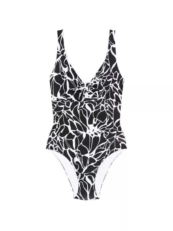 FISICO Knot-detail One-piece Swimsuit - Black