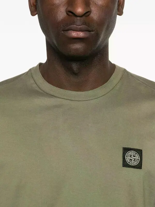 Stone Island Compass Logo-patch T-shirt - Green