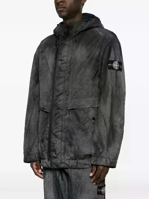 Stone Island Reflective Hooded Zip Coat